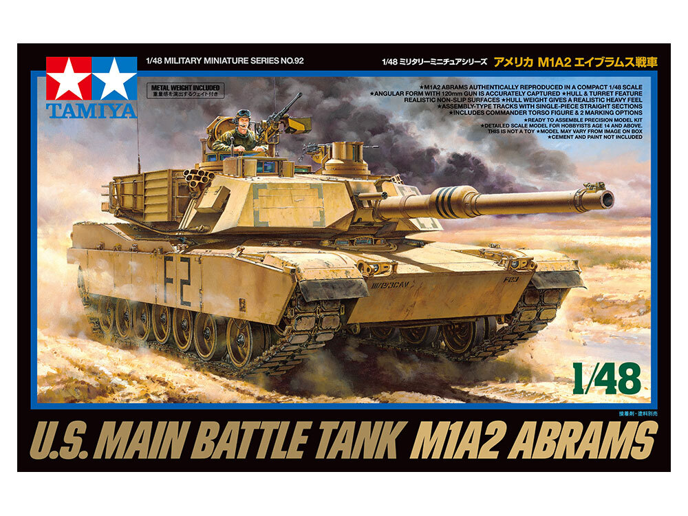 Tamiya U.S. Main Battle Tank M1A2 Abrams; Scale 1:48