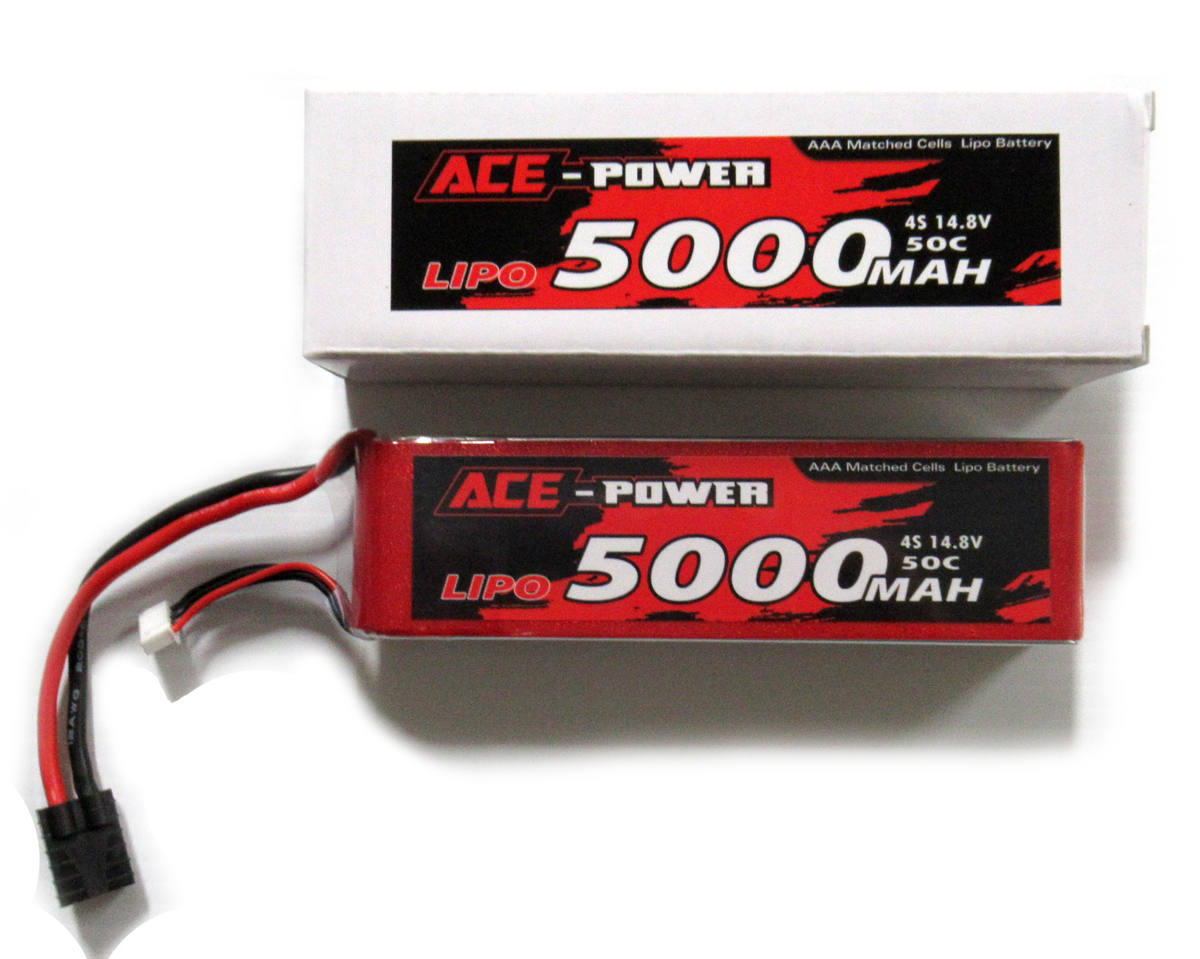 Traxxas Lipo, 14.8V, 4S, 5000mAh, 50C Battery With Traxxas Plug - By ...