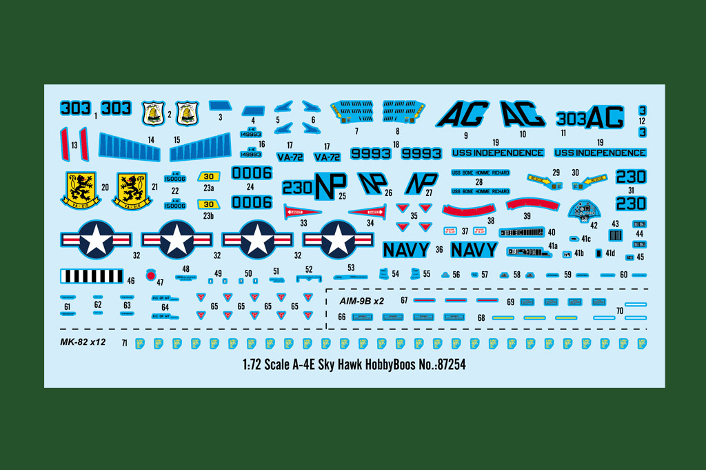 HobbyBoss 87254 A-4E Sky Hawk 1:72 Scale Plastic Model Kit