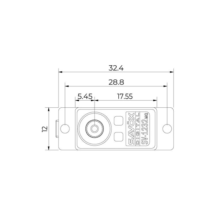 Savox SV-1232MG 6.5kg Micro Digital High Voltage Super Speed Coreless ...