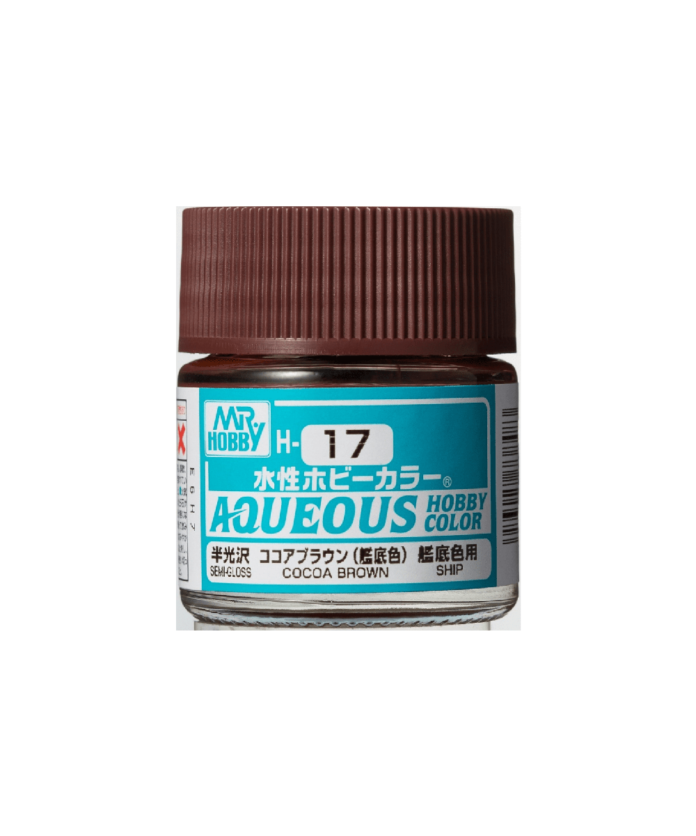 H17 Aqueous Gloss Acrylic Cocoa Brown Paint From RCMA Model & Hobby Shop