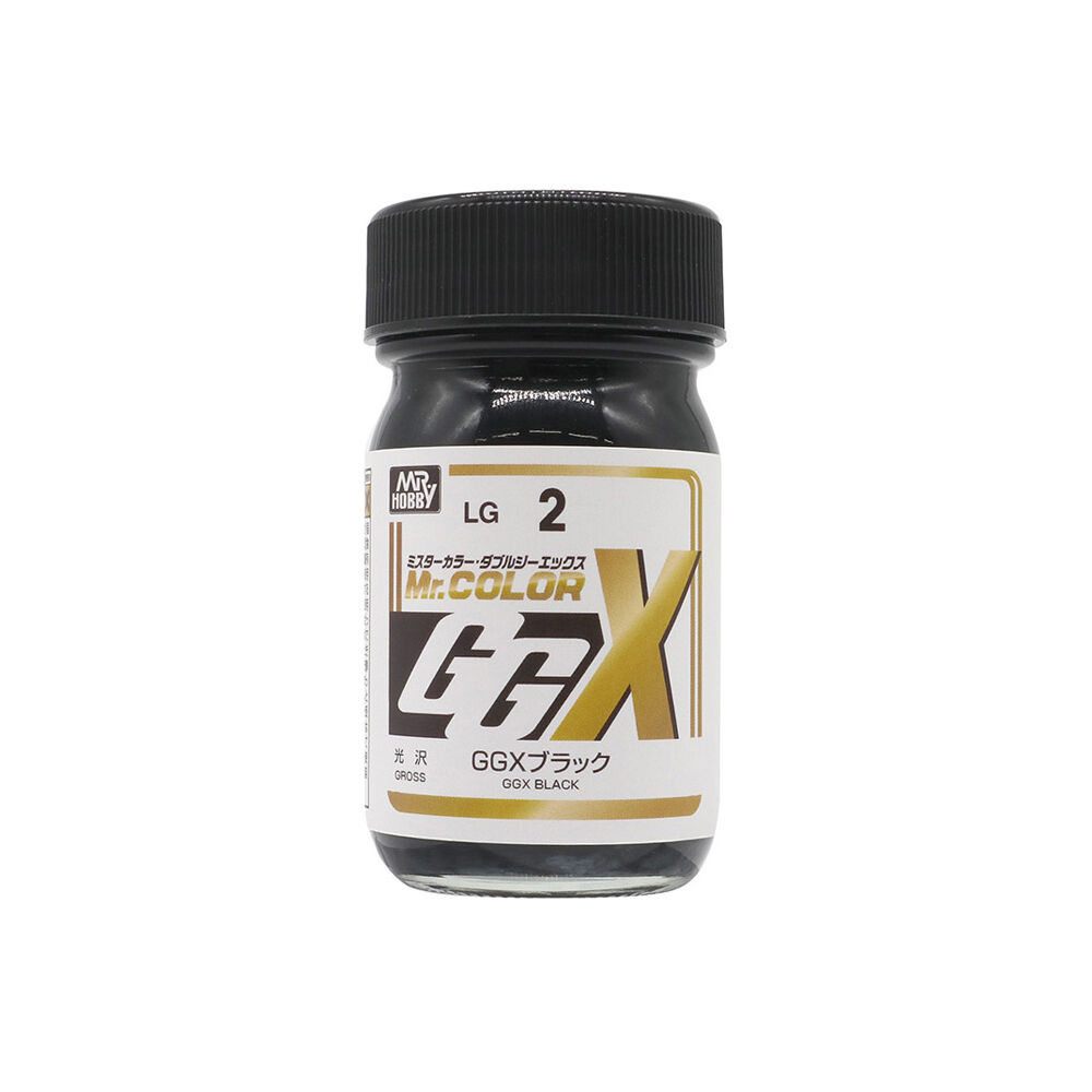 Mr Hobby LG2 - Mr. Colour GGX Black Solvent-Based Acrylic 60mL | RCMA Model & Hobby Shop
