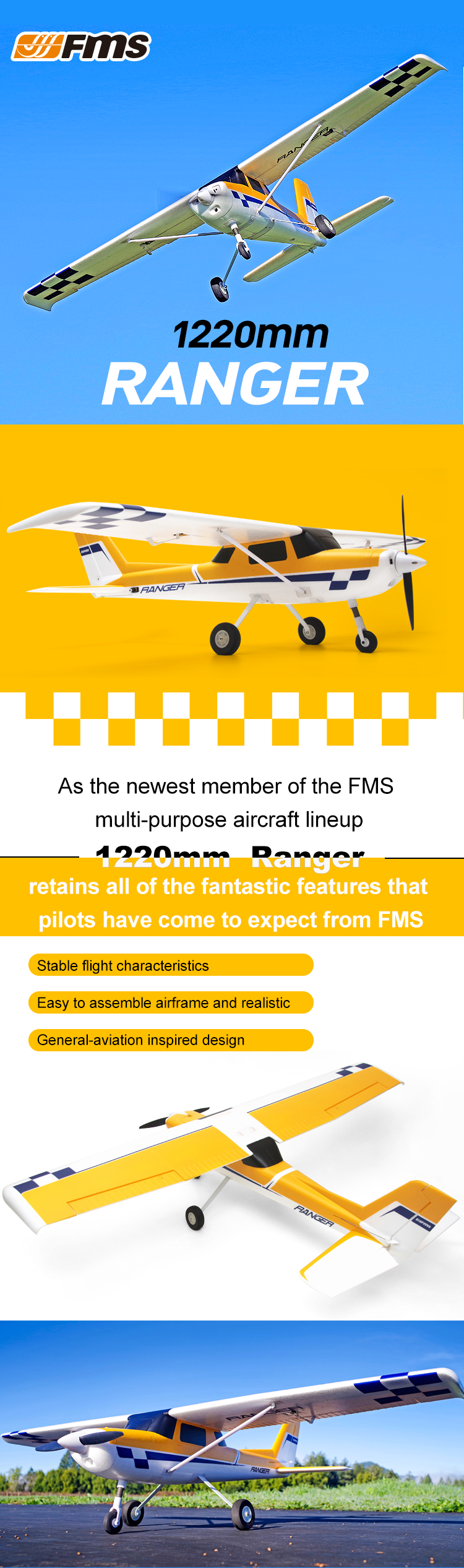 Buy FMS Ranger 1220 Mode 1 RTF - FMS111RF-M1