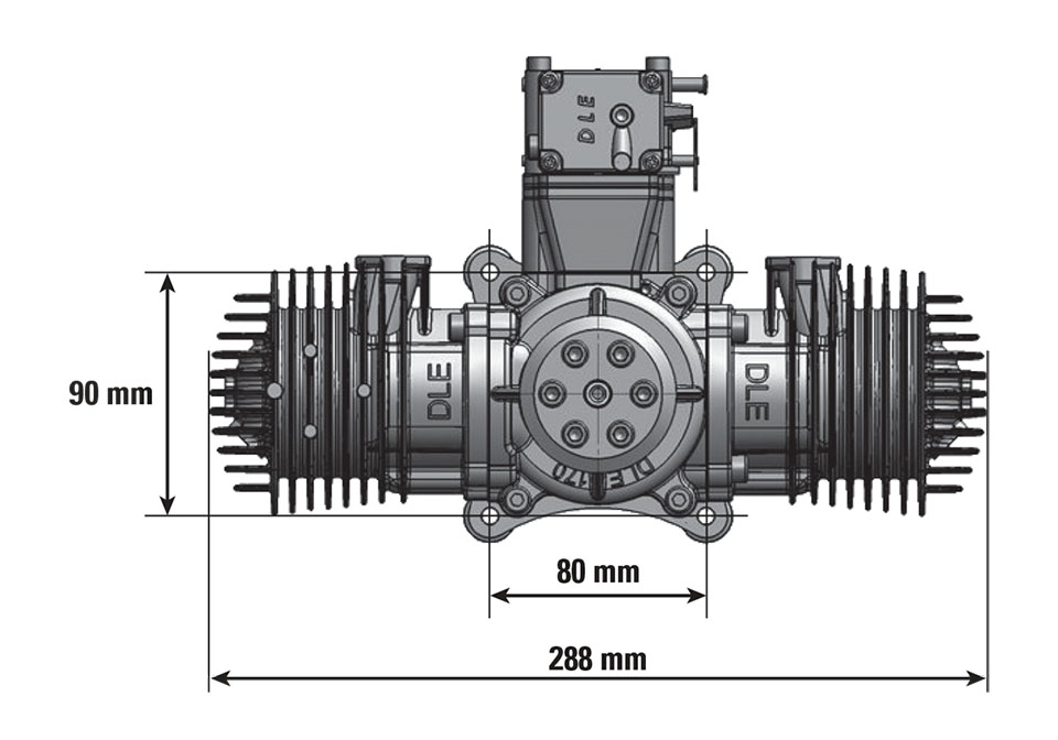 DLE-170 170CC Twin Gasoline Engine - RCMA Model & Hobby Shop