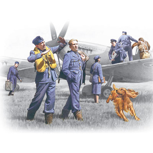 ICM 48081 RAF Pilots and Ground personnel (1939-1945) WWII, 1/48 Scale ...